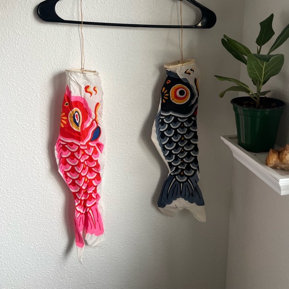 Art | Vintage Japanese Kodomo No Hi Fish Streamer Kimono Koinobori Dyed ...